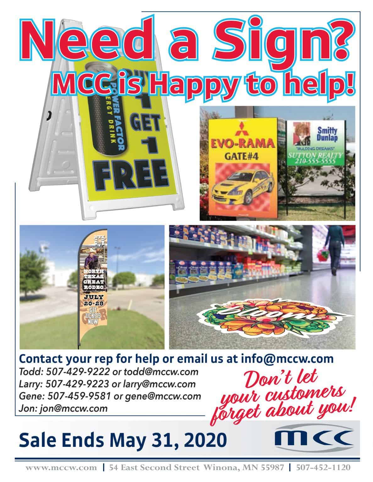 Need a Sign? (ends May 31st)